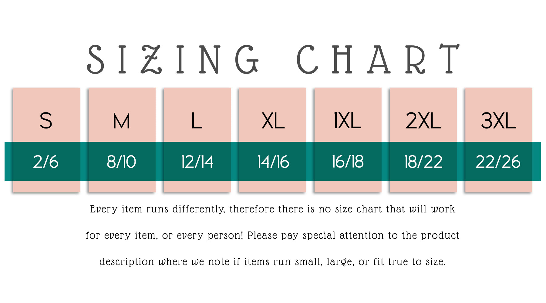 Sizing Guidelines – MilaGrace Boutique